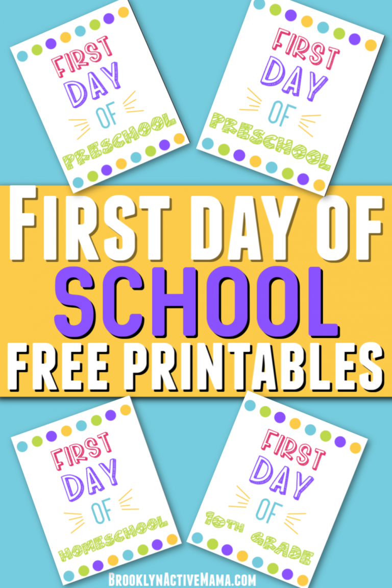 First Day Of School Printables For Every Grade