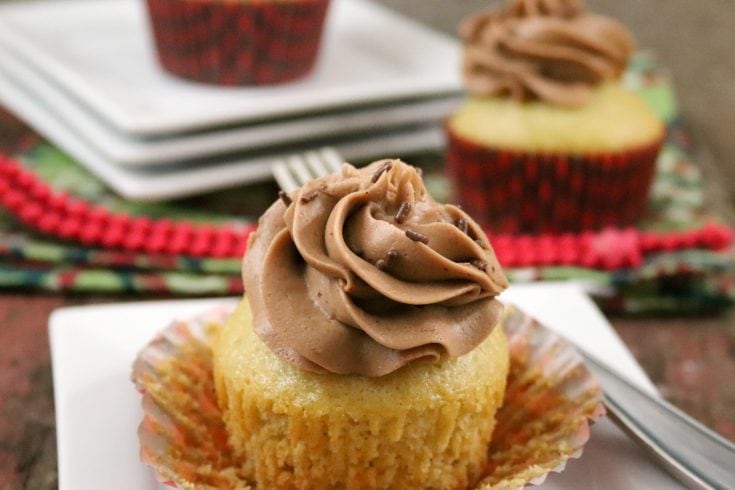 Spiced Rum Eggnog Cupcakes with Buttercream Frosting
