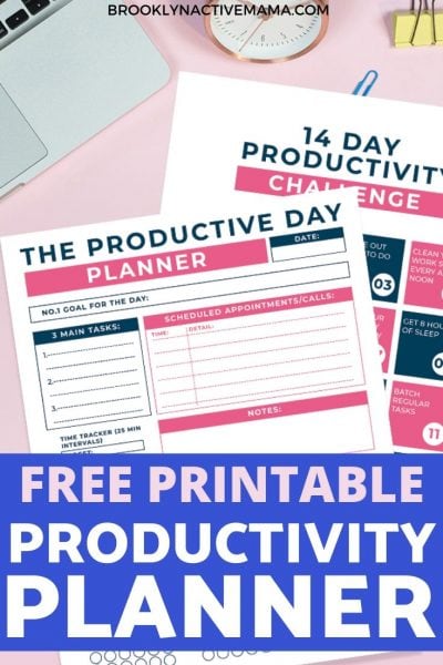 Free Productivity Planner Printable Download + 14 Day Challenge