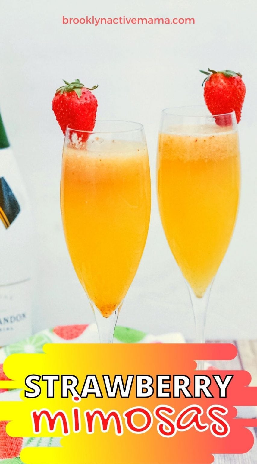 Easy Strawberry Mimosas - Brunch Favorites - Brooklyn Active Mama