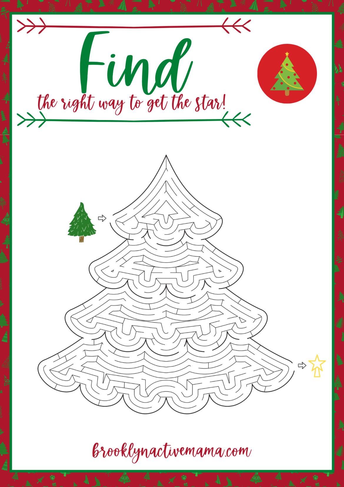Christmas Tree Holiday Activity Pack For Kids - Free Printable