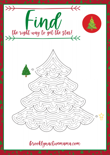 Christmas Tree Holiday Activity Pack For Kids - Free Printable