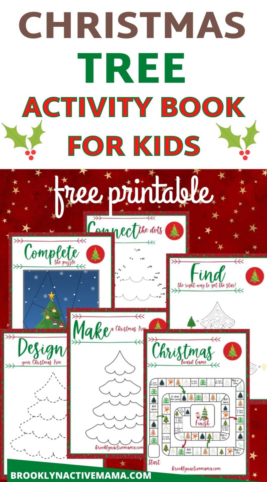 Christmas Tree Holiday Activity Pack For Kids - Free Printable