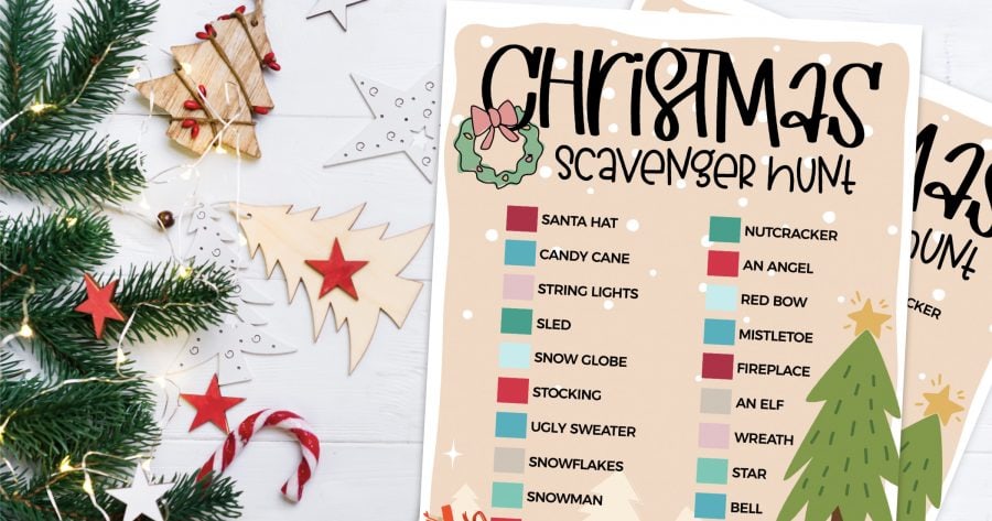 Family Christmas Scavenger Hunt | Free Printable Game