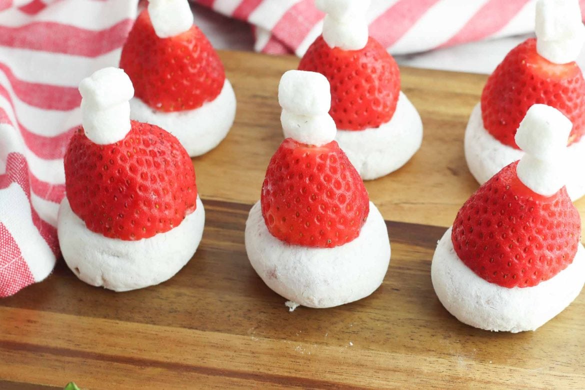 Christmas Snacks: Santa Hat Donuts