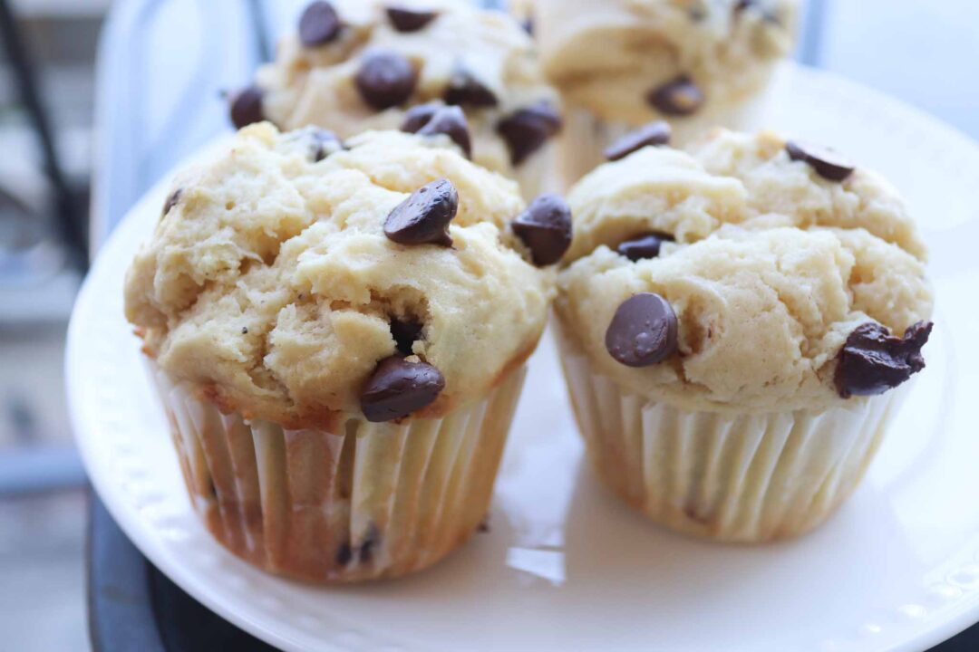 Bakery Style Chocolate Chip Muffins Recipe