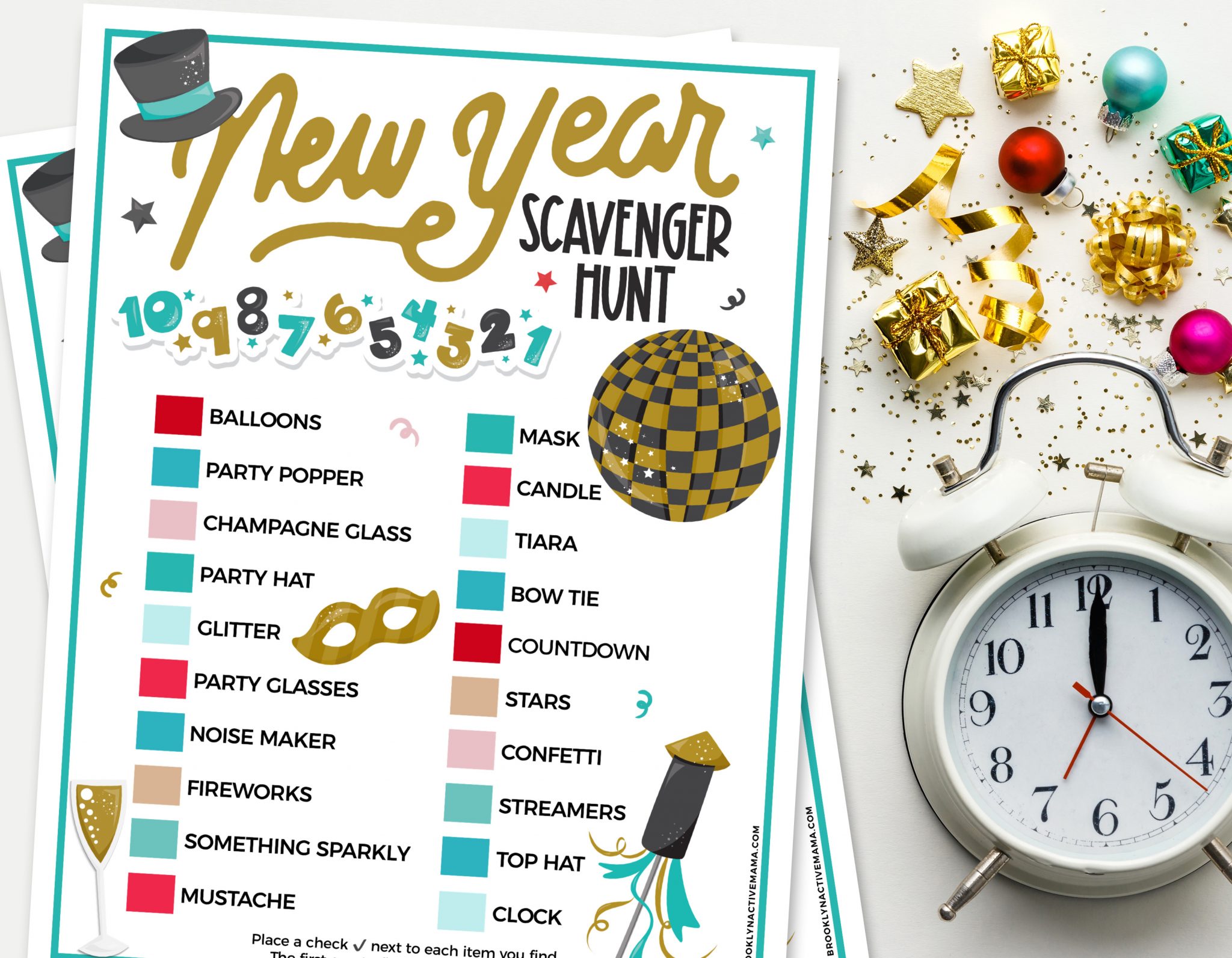 New Year Scavenger Hunt Game | Free Printable Family Fun