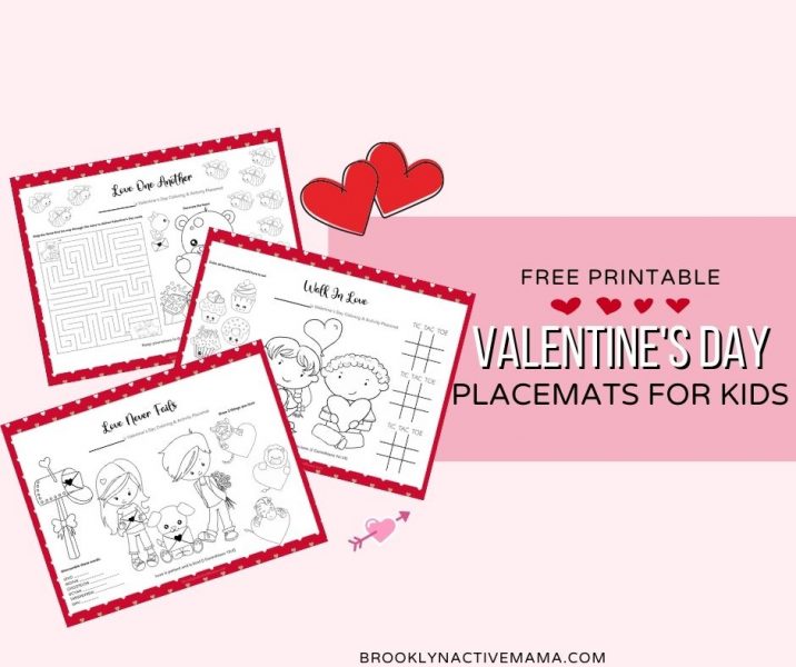 Valentine's Day Placemats For Kids - Free Printable Sheets