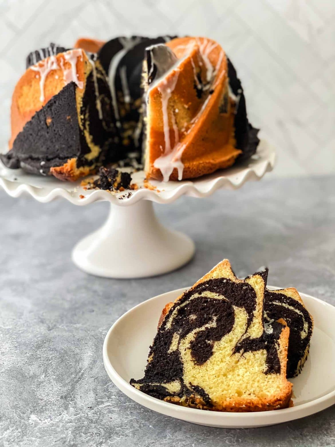 Chocolate Vanilla Swirl Bundt Cake - Brooklyn Active Mama