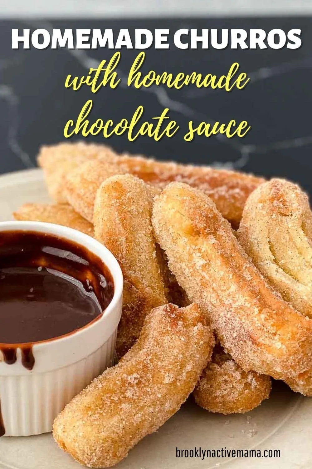 Easy Homemade Churros with Chocolate Sauce