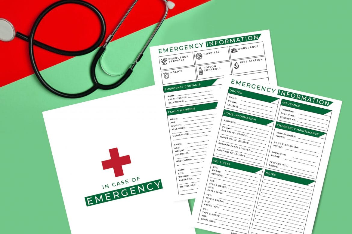 In Case Of An Emergency - Free Preparedness Printable - Brooklyn Active ...