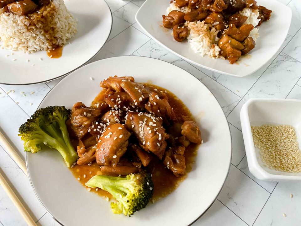 Easy Slow Cooker Sesame Chicken Dinner Recipe
