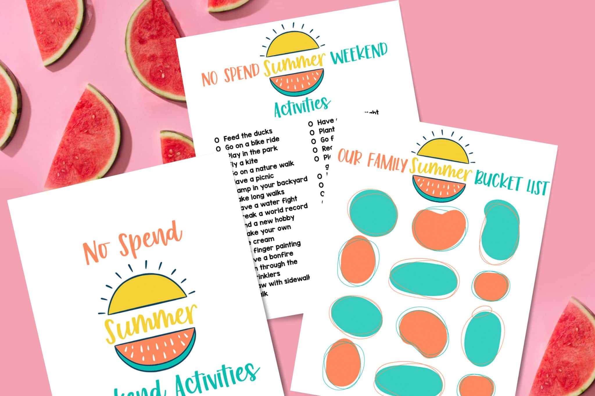 33 No Spend Summer Activities - Free Printable Checklist