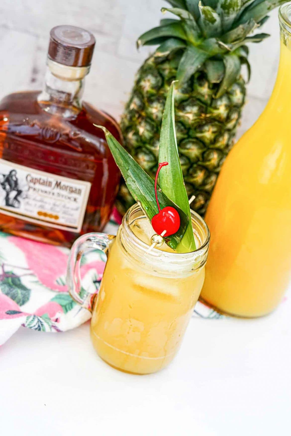 Captain Morgan Rum and Pineapple Cocktail