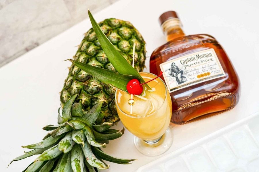Captain Morgan Rum and Pineapple Cocktail