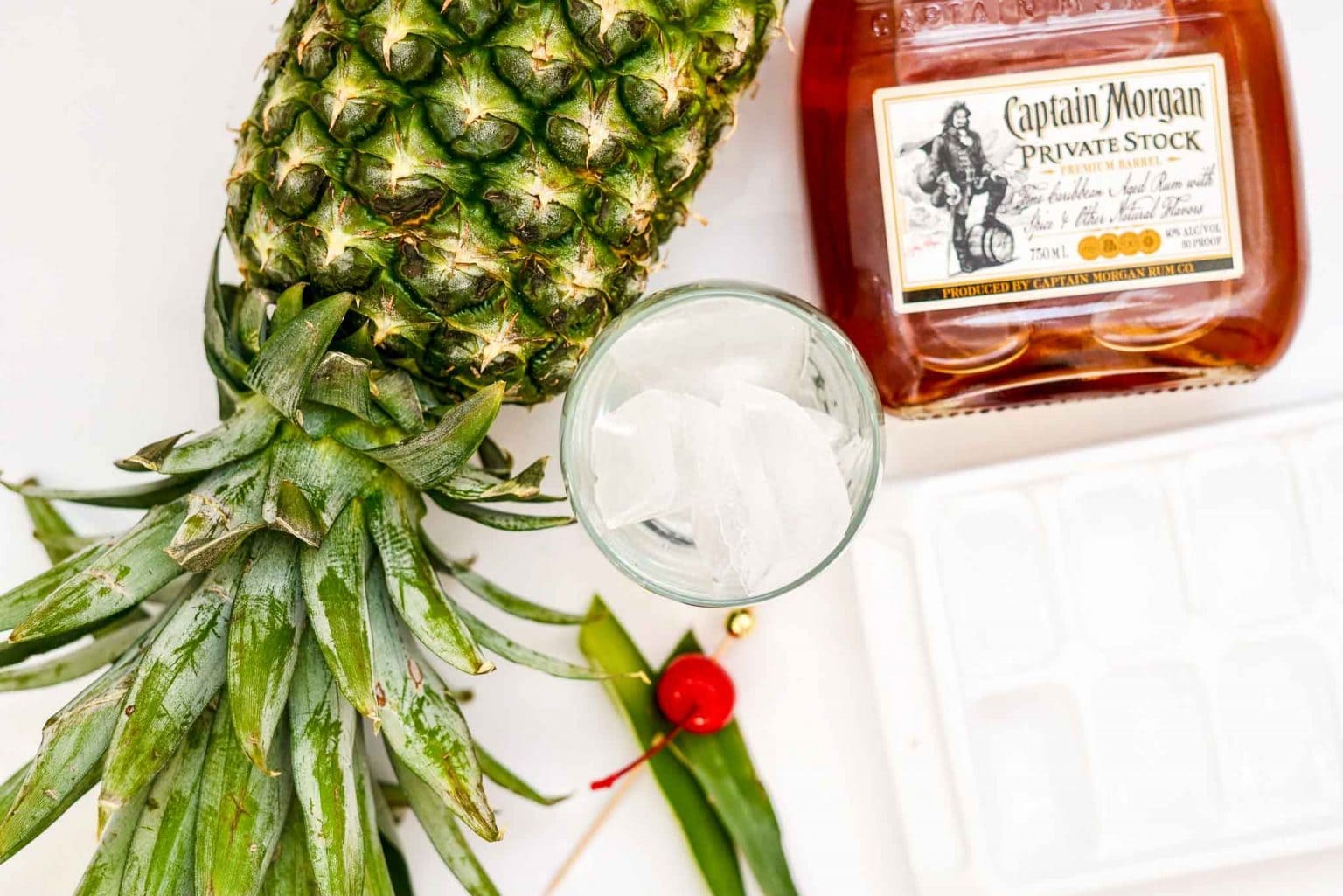 Captain Morgan Rum and Pineapple Cocktail