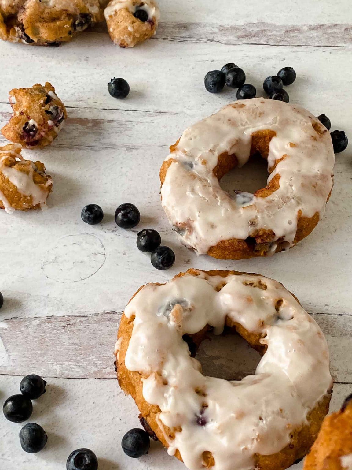 Easy Homemade Glazed Blueberry Donuts For Breakfast