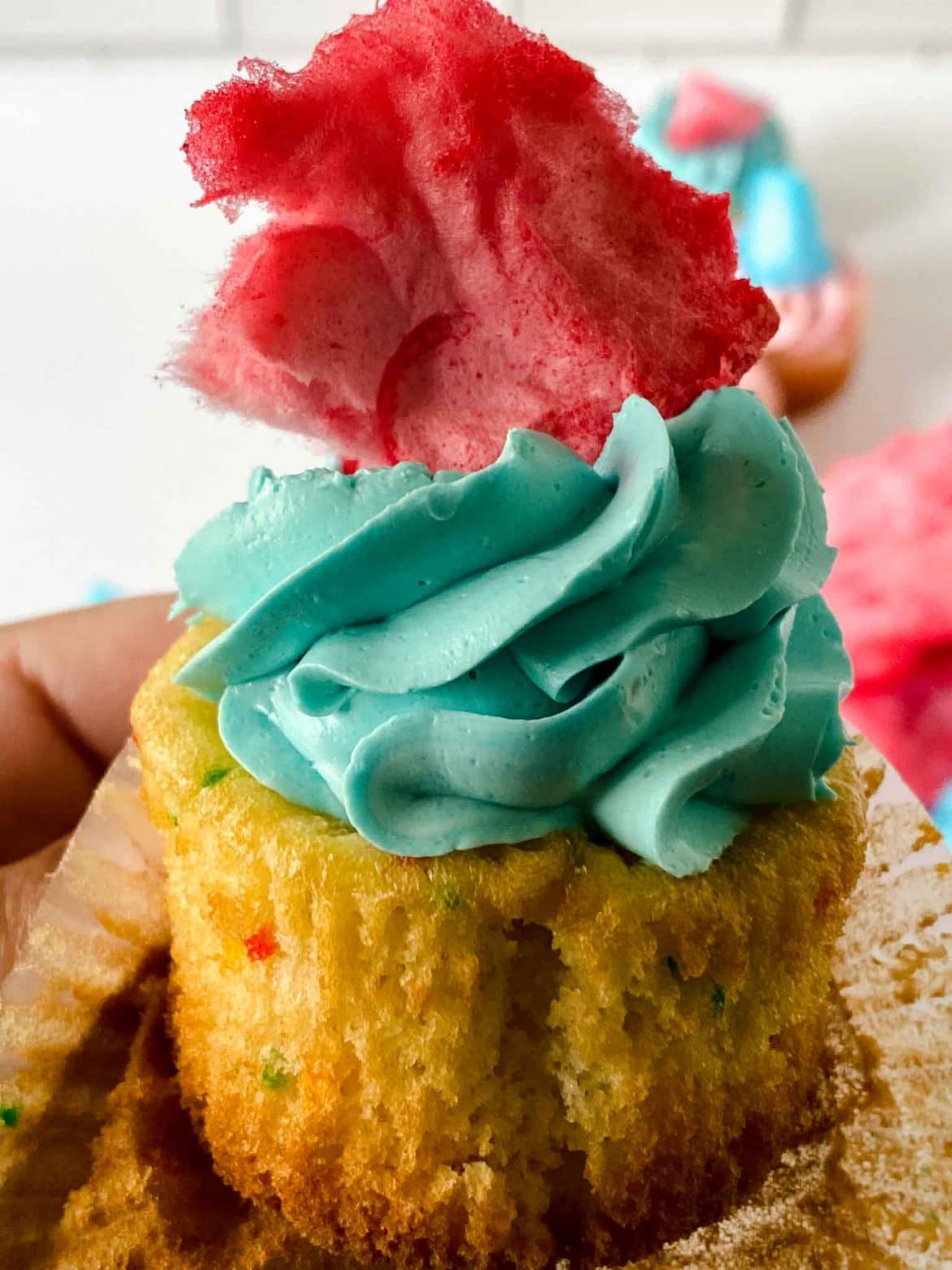Super Fun Colorful Cotton Candy Cupcakes For Any Occasion