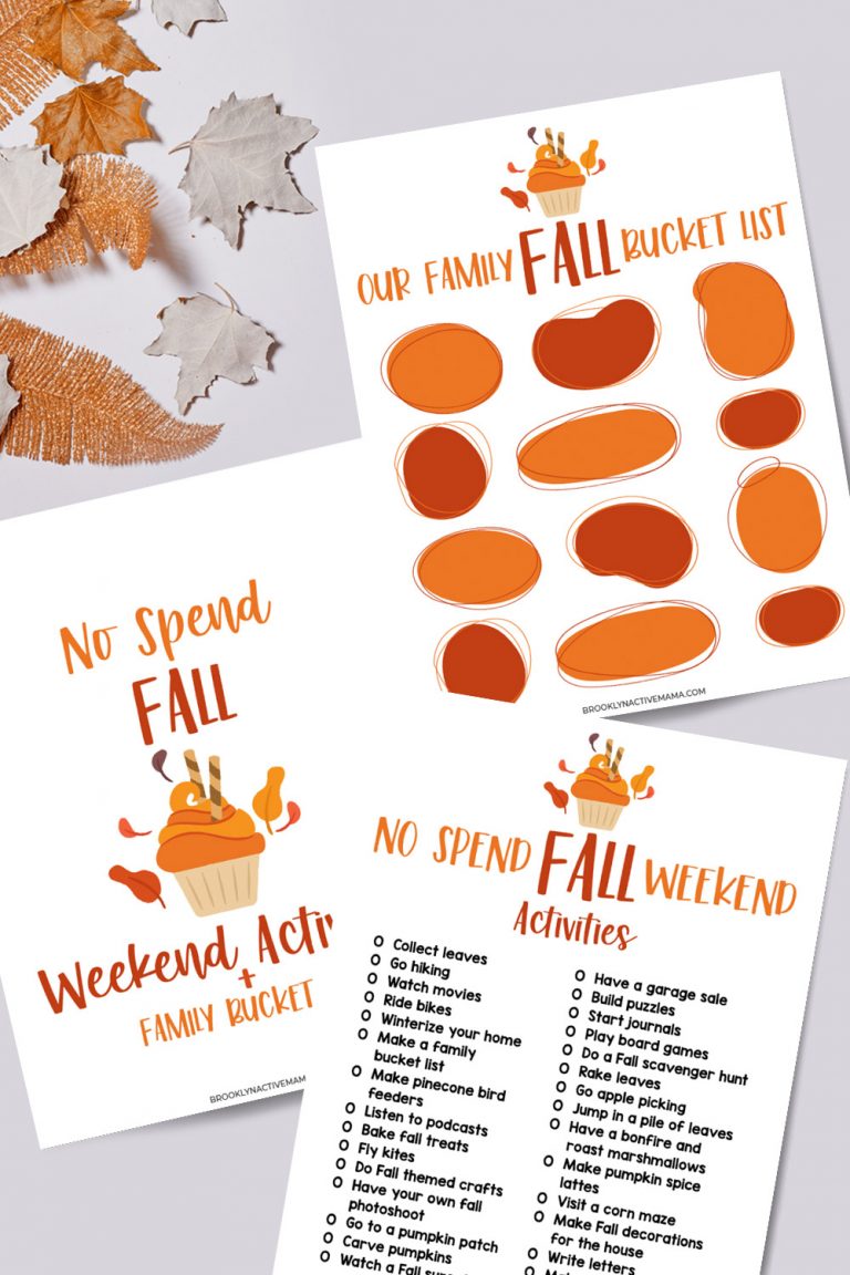 No Spend Fall Bucket List Activities Free Printable Checklist