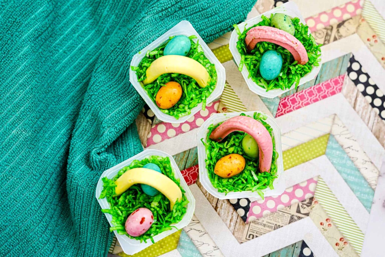 Adorable Easter Basket Pudding Cups