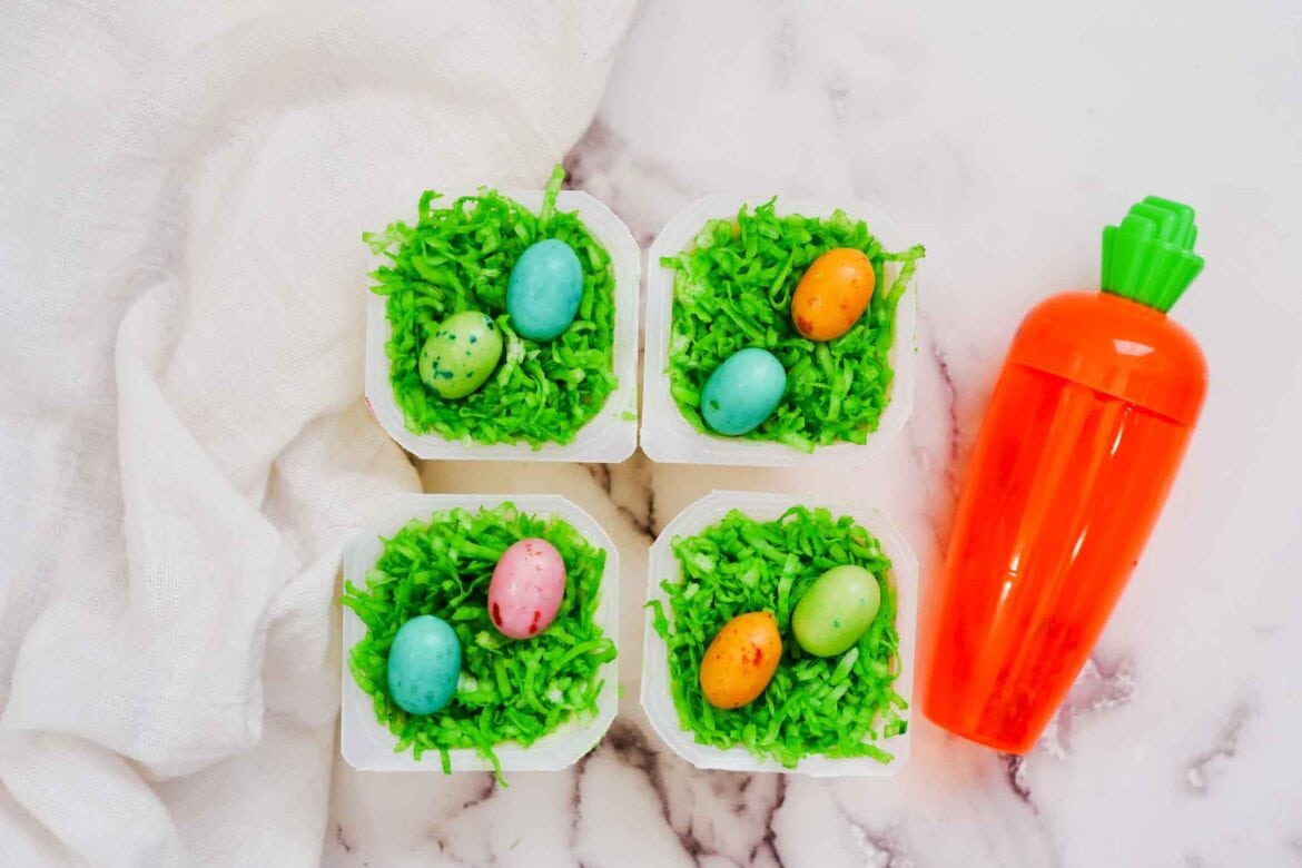 Adorable Easter Basket Pudding Cups
