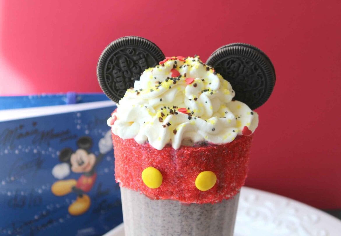 Delicious Cookies and Cream Mickey Mouse Milkshake