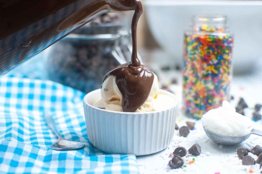 Homemade Magic Chocolate Shell For Ice Cream