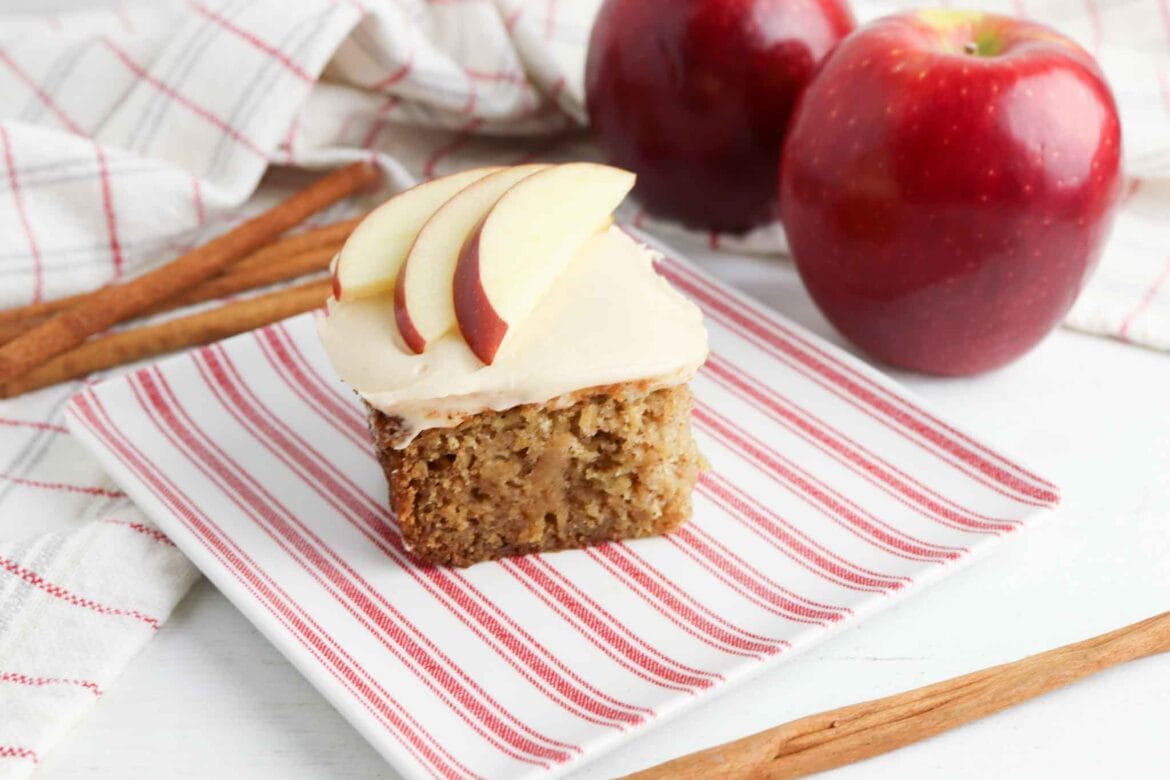 Easy Apple Cake With Caramel Topping