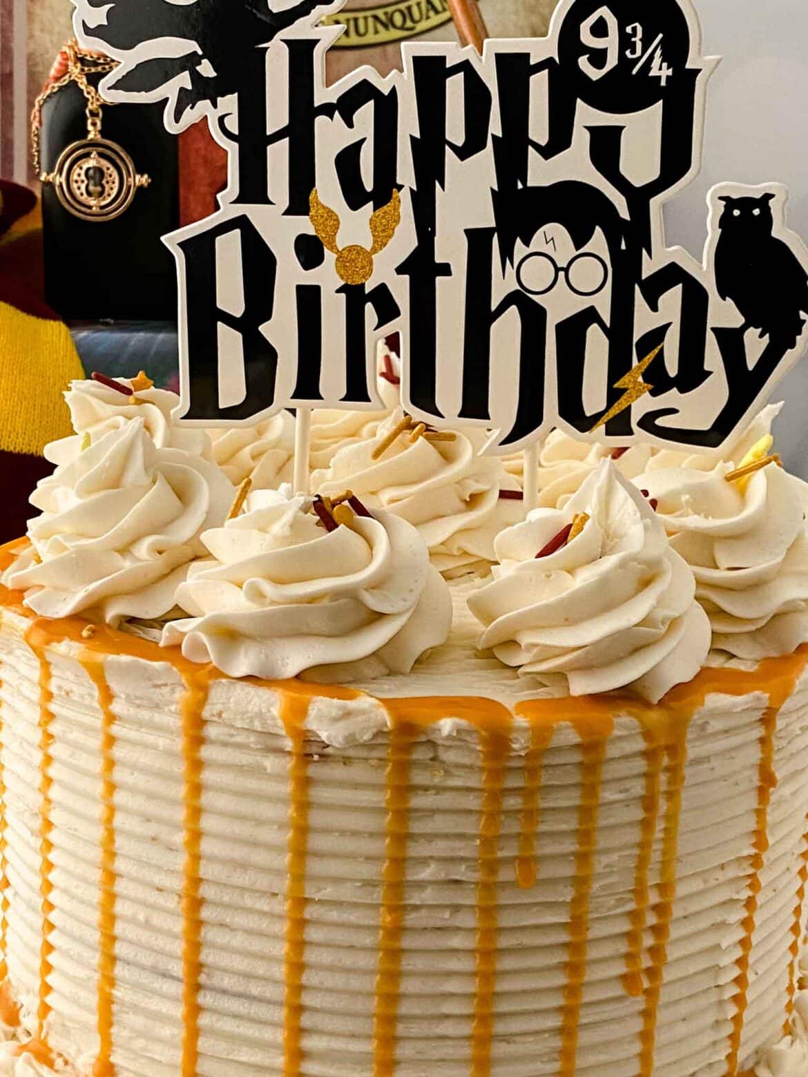 The Best Harry Potter Butterbeer Drip Cake Recipe