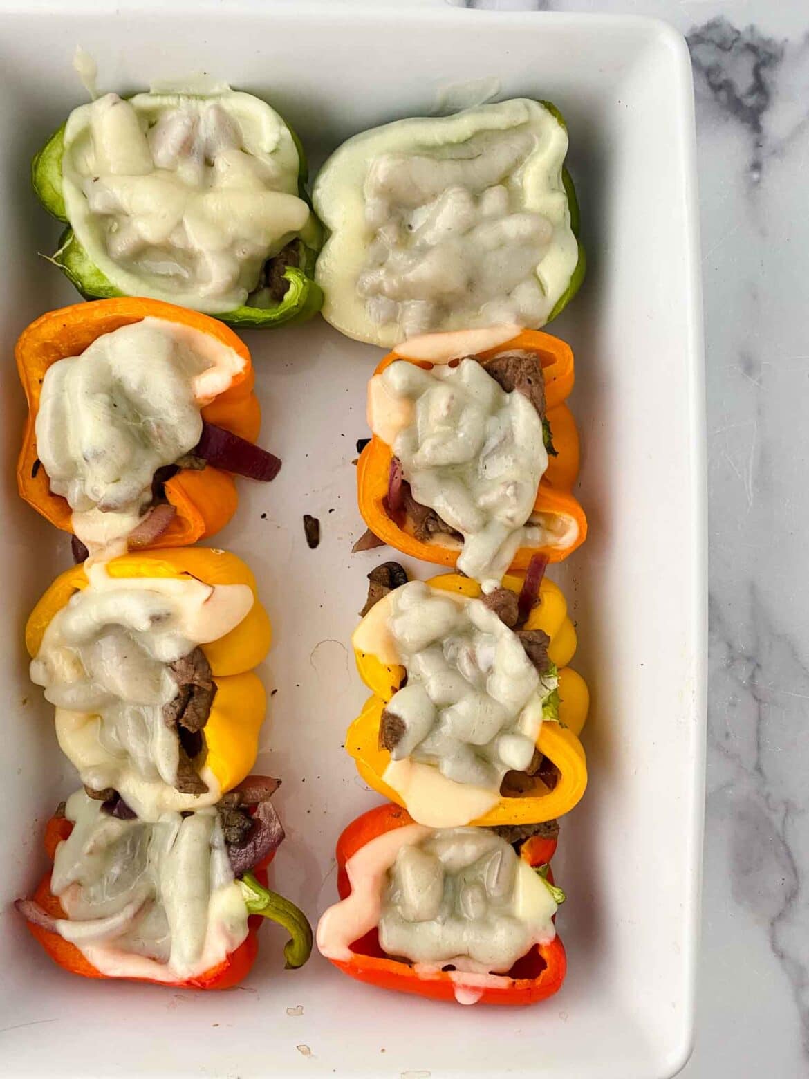 Easy Philly Cheesesteak Stuffed Peppers