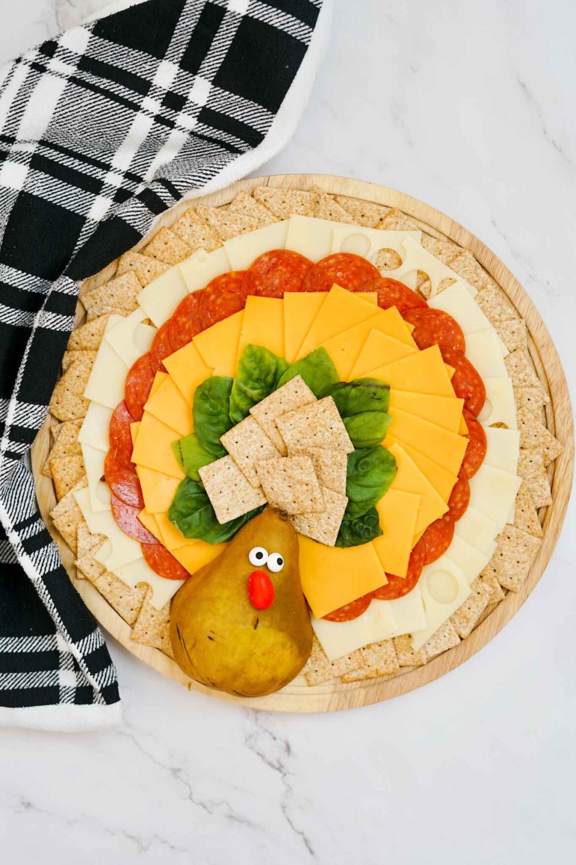 Easy Thanksgiving Turkey Cheese Plate For Appetizers