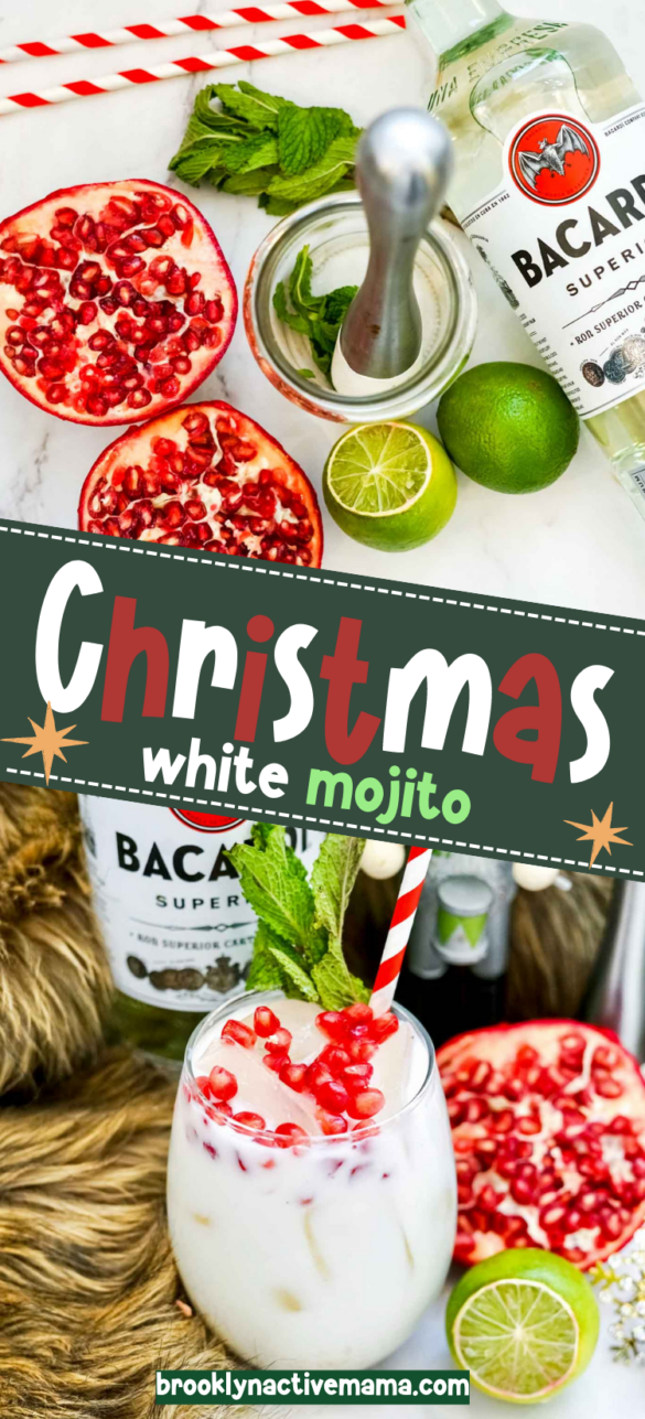Delicious White Christmas Mojito Cocktail