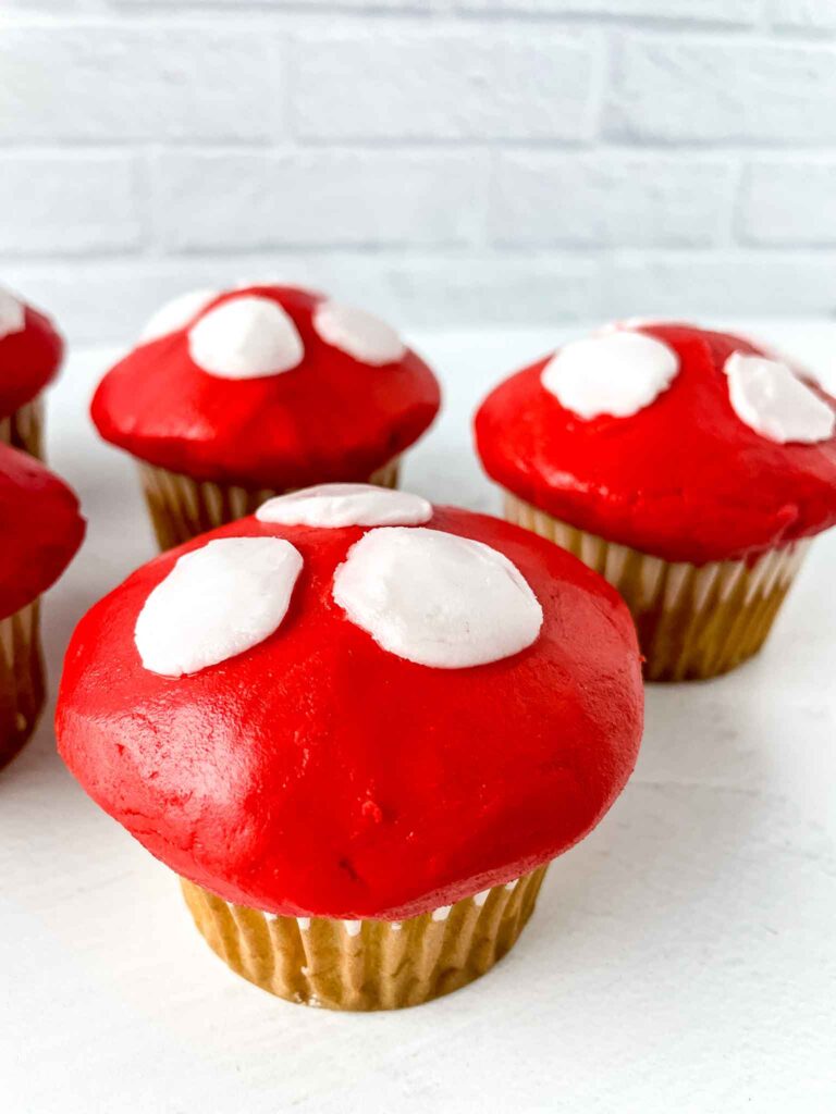 Super Mario Mushroom Cupcakes