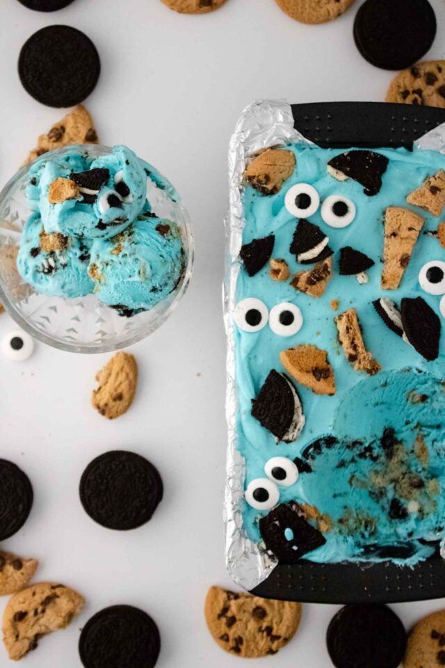 Homemade No-Churn Cookie Monster Ice Cream Recipe