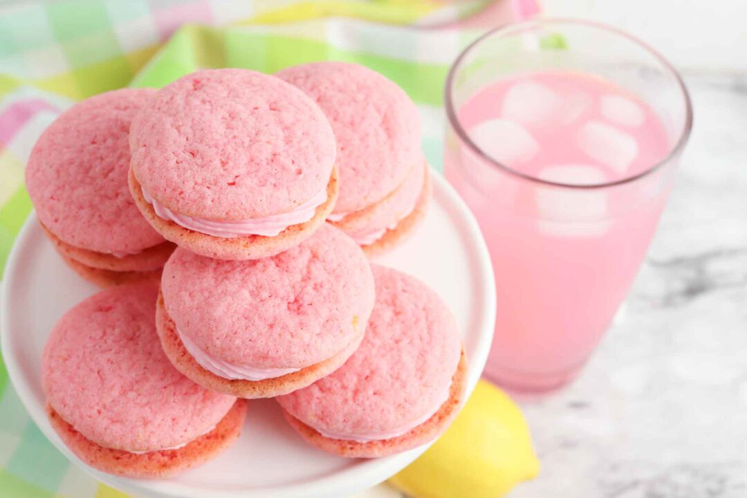 Pink Lemonade Sandwich Cookies (Easy Homemade Recipe)