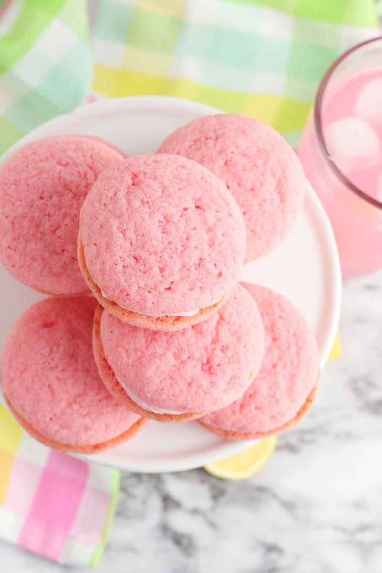 Pink Lemonade Sandwich Cookies (Easy Homemade Recipe)