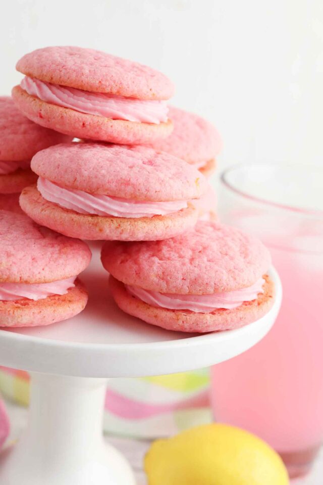 Pink Lemonade Sandwich Cookies (Easy Homemade Recipe)