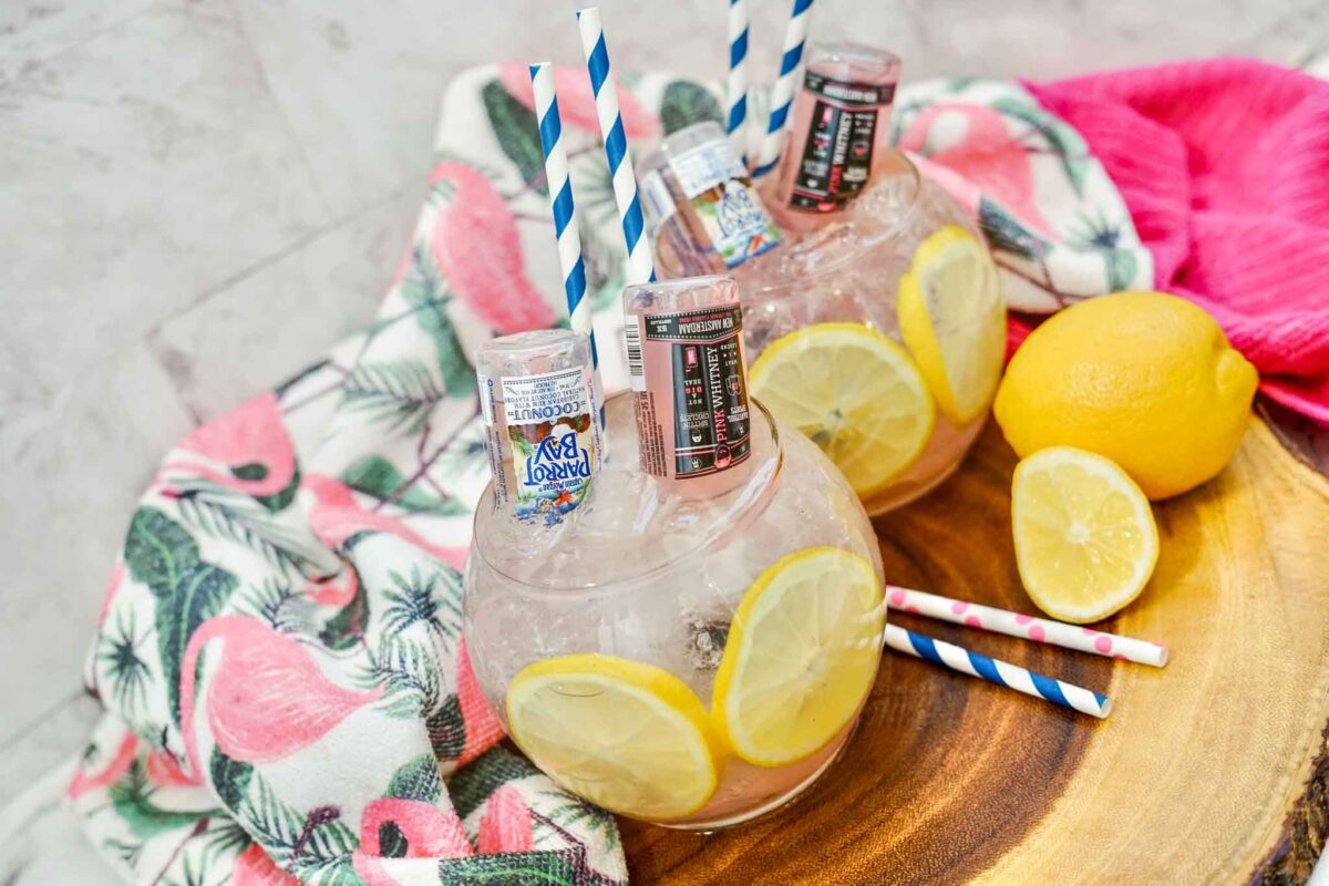 Easy Pink Lemonade Fishbowl Cocktail Recipe