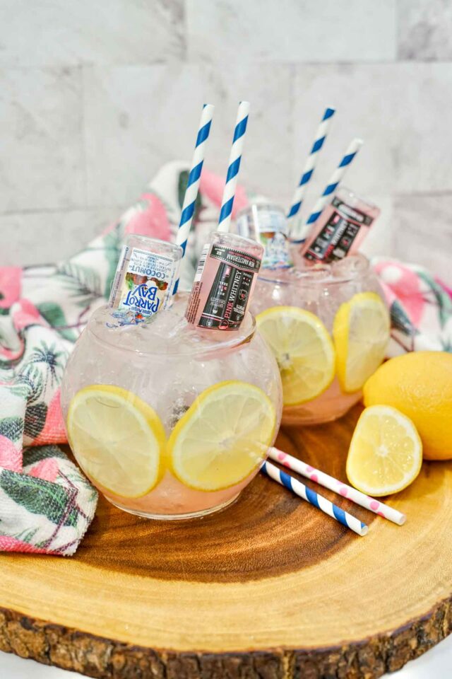 Easy Pink Lemonade Fishbowl Cocktail Recipe