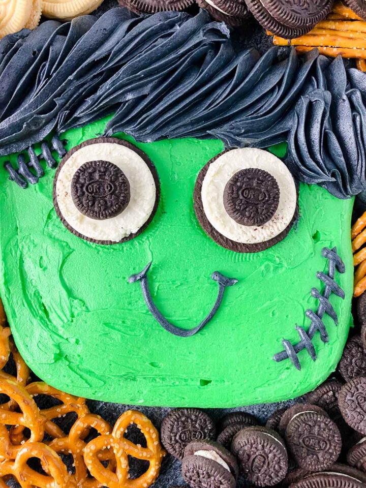 Baby Frankenstein Halloween Buttercream Dessert Board