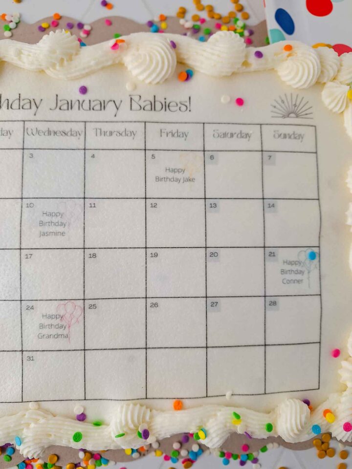 Calendar Birthday Cake for Family Birthday Season (Easy Tutorial ...