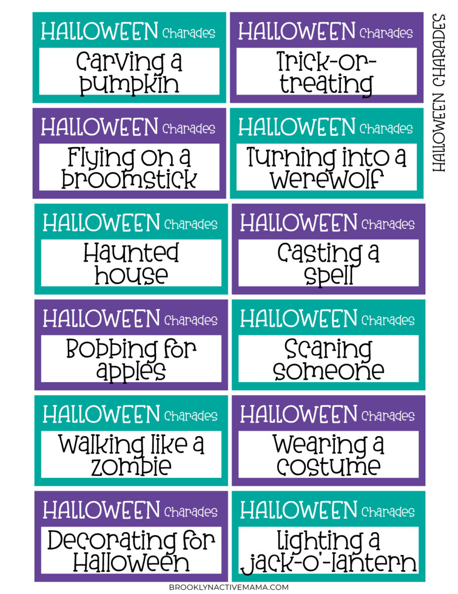 Halloween Game Night Free Printable Games