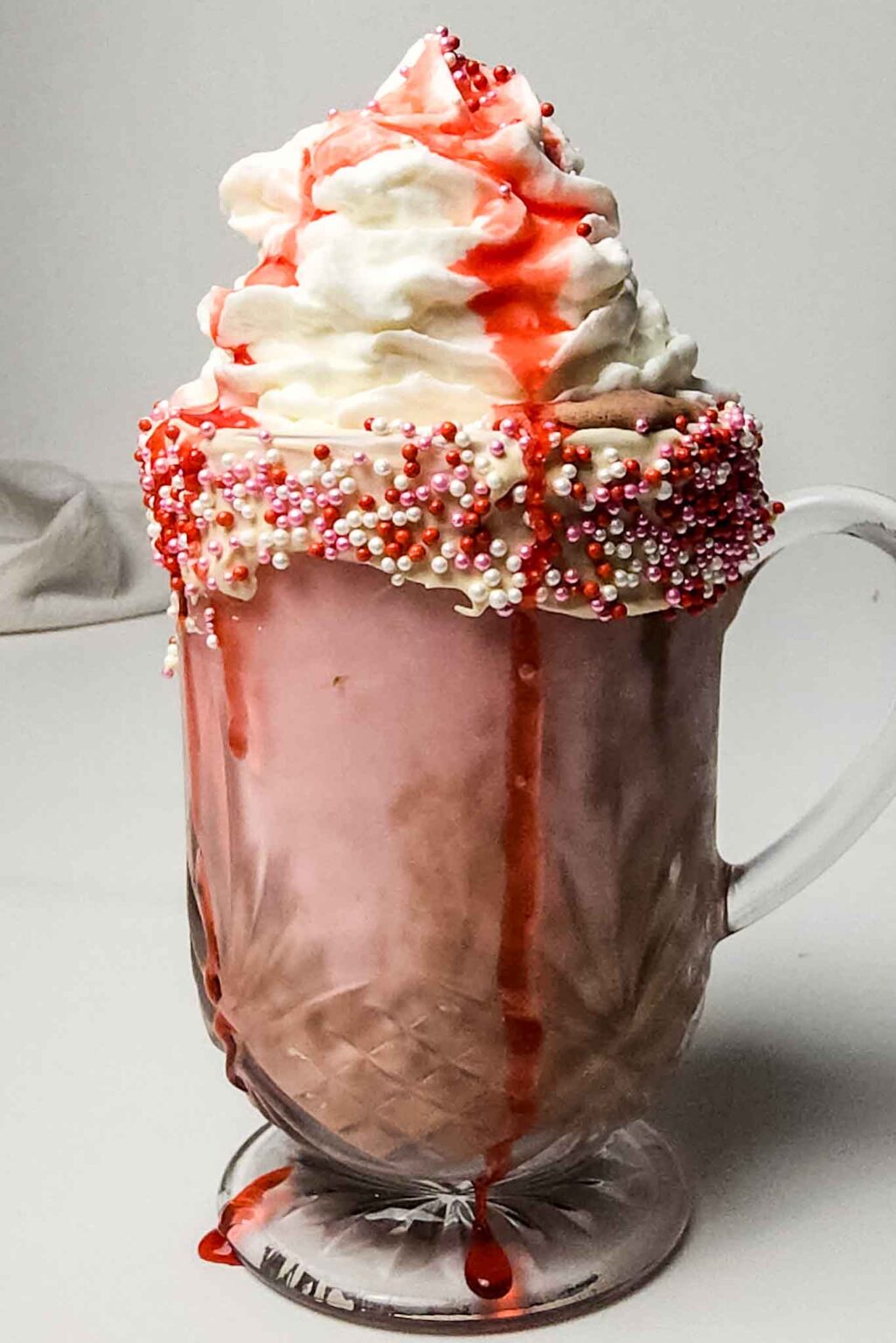 Valentine's Day Strawberry Chocolate Milkshake