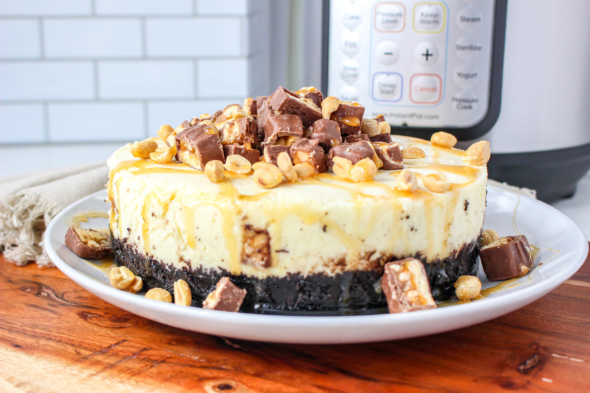 Instant Pot Snickers Cheesecake